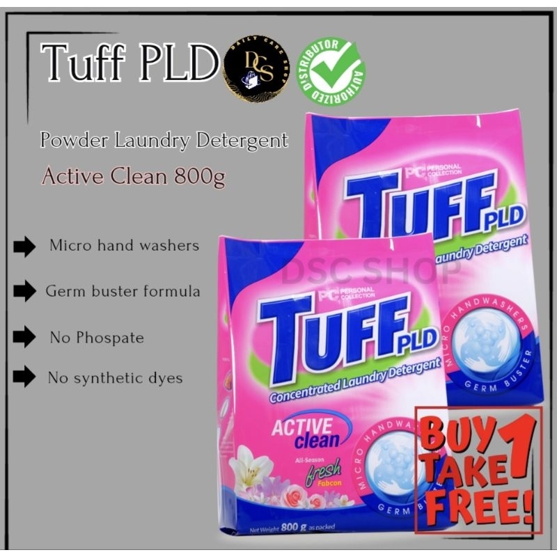 TUFF PLD ACTIVE CLEAN BUY 1 TAKE 1 POWDER LAUNDRY DETERGENT | Shopee ...