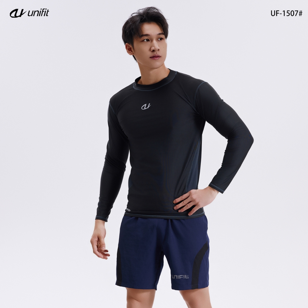 UNIFIT Men's Rash Guard Swimsuit Swimwear Dri-Fit Rash Guard UF-1507U ...