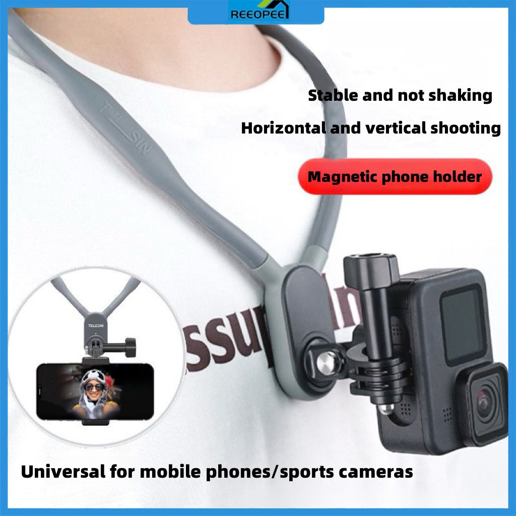 COD Magnetic Neck Holder GoPro Mount Cameras Vertical Mount Bracket For ...