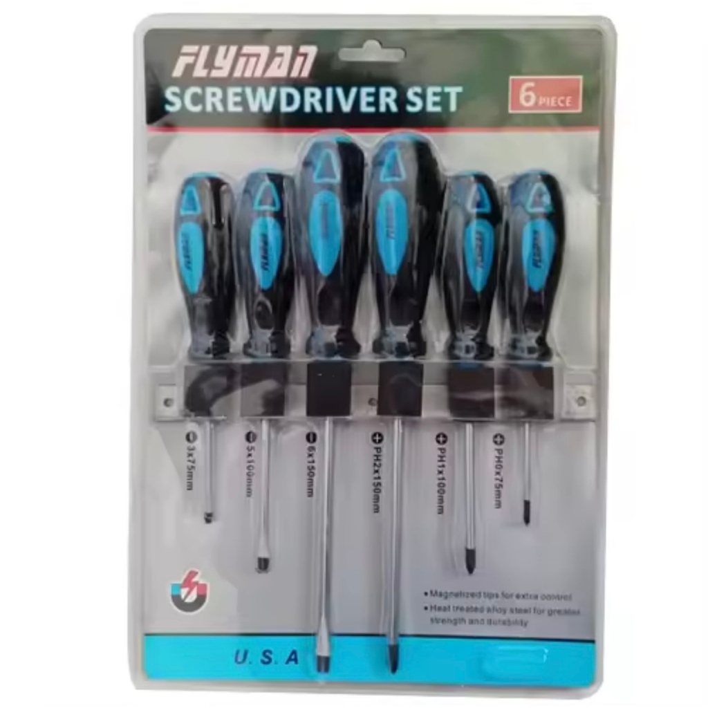 FLYMAN Magnetic Screwdriver Set - 6 Piece | Shopee Philippines