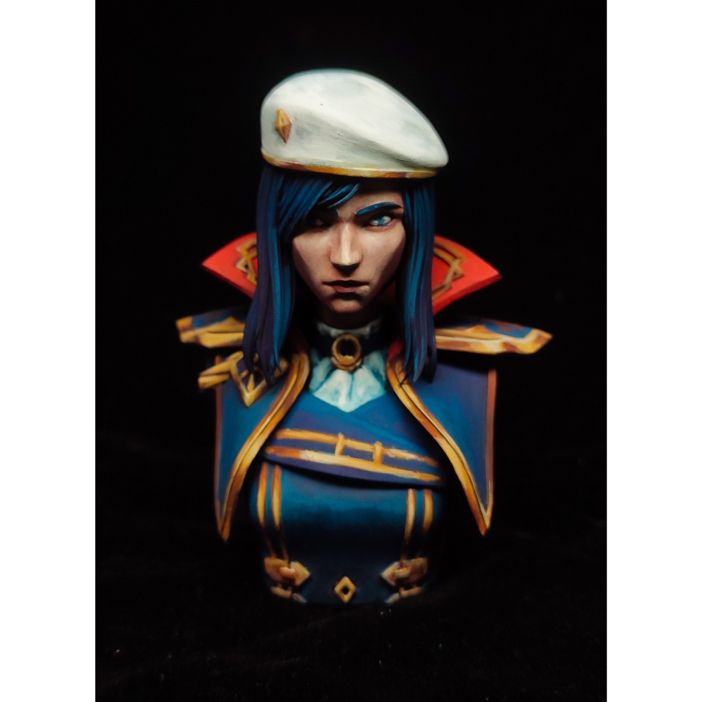 Arcane season 2 Arcane Commander Caitlyn Bust 1:30 SCALE 4" height ...