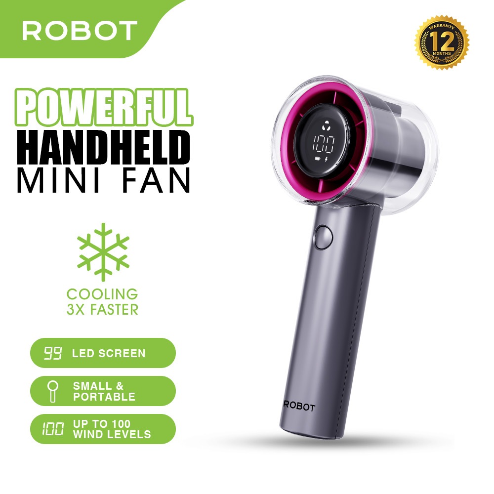 ROBOT Mini Portable Fan RT-BF26 Mini Portable Fan 3000mAh LED Original ...