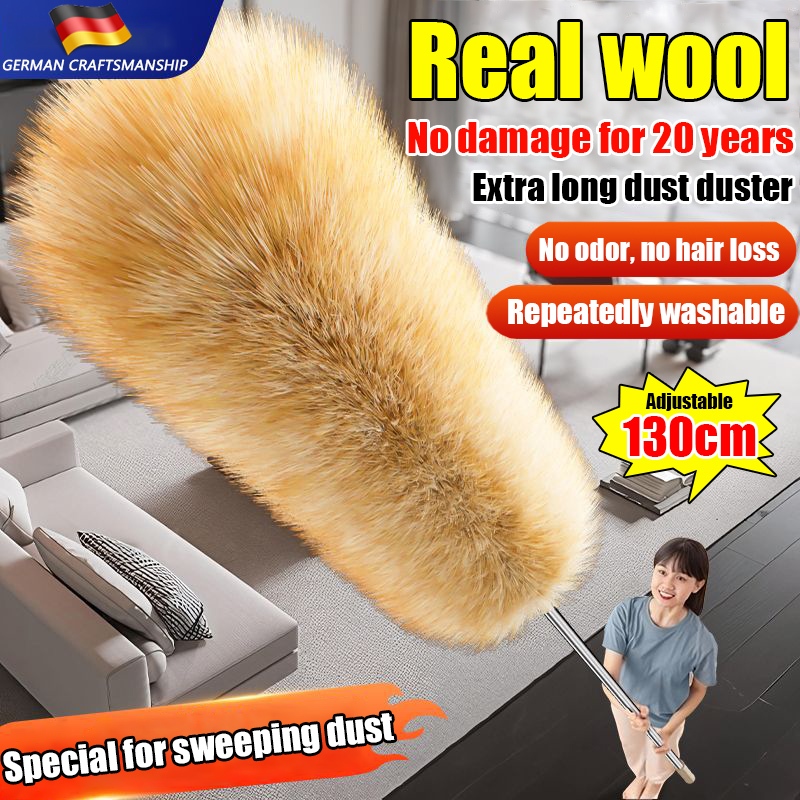 [Durable for 50 years] pure wool duster 29/35cm retractable dusterlong ...