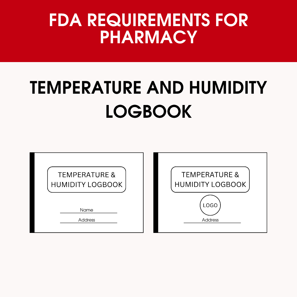 Temperature & Humidity Logbook for Drugstores (FDA Requirement ...