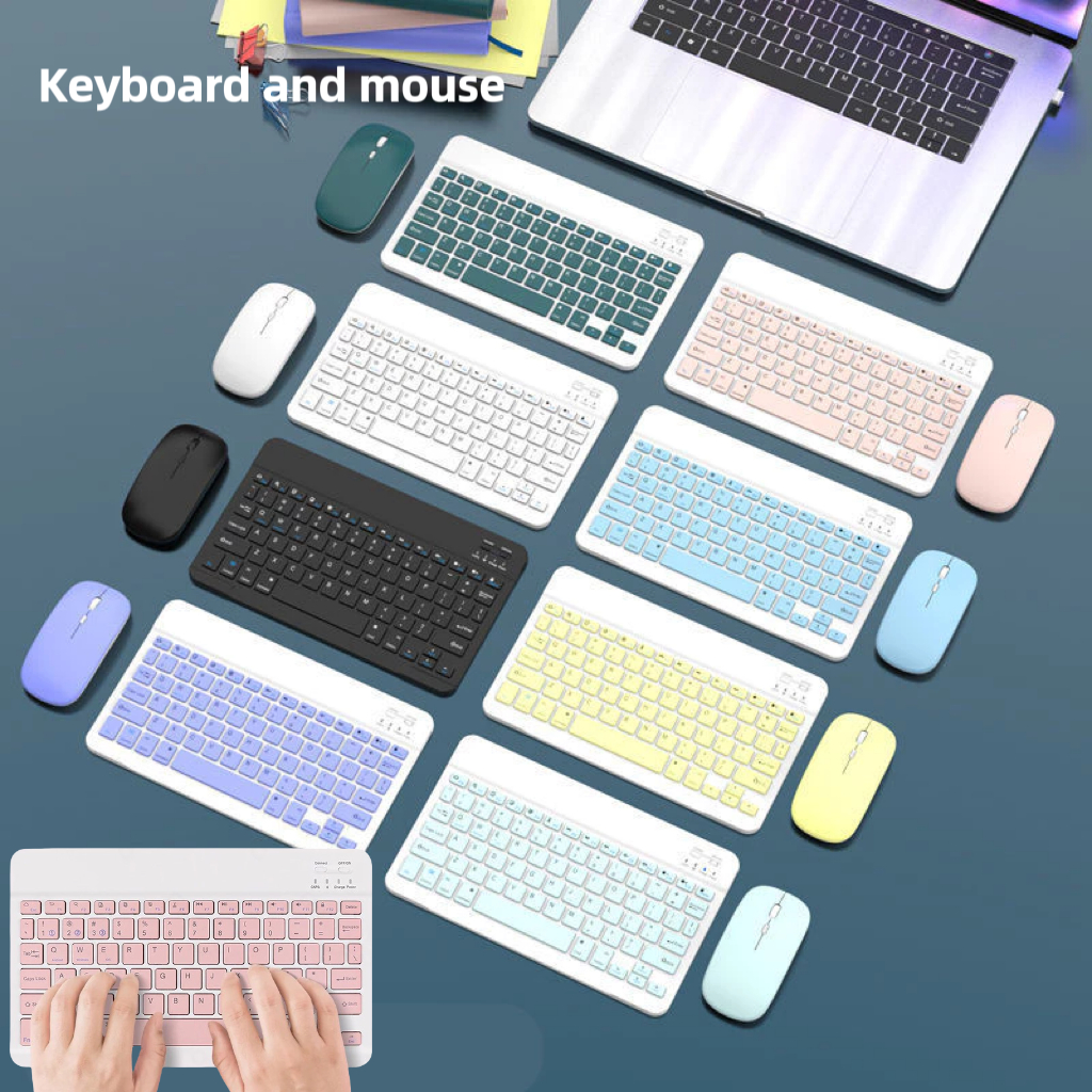 10 inch wireless Bluetooth mobile mini keyboard and mouse portable set ...