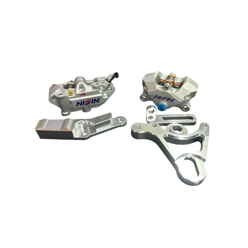 Sniper 150 4 pot caliper front and 2 pot rear caliper set with bracket ...