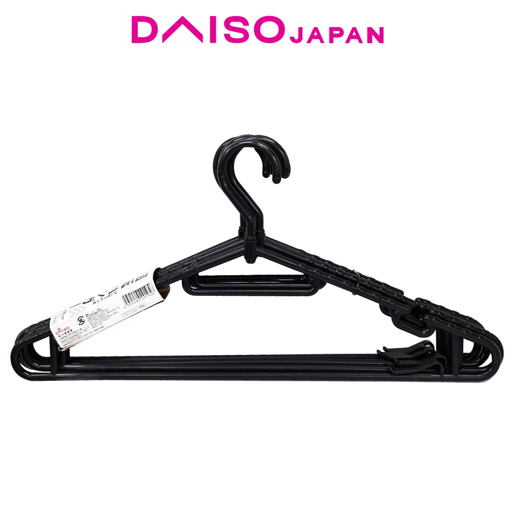Daiso Black Hanger with Rotatable Hook (5 pieces) | Shopee Philippines
