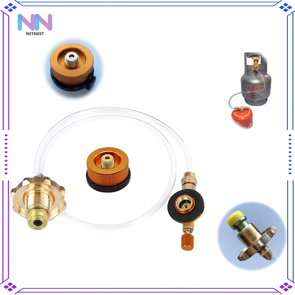 Camping Propane Refill Adapter Gas Flat Cylinder Tank Coupler Adapter ...