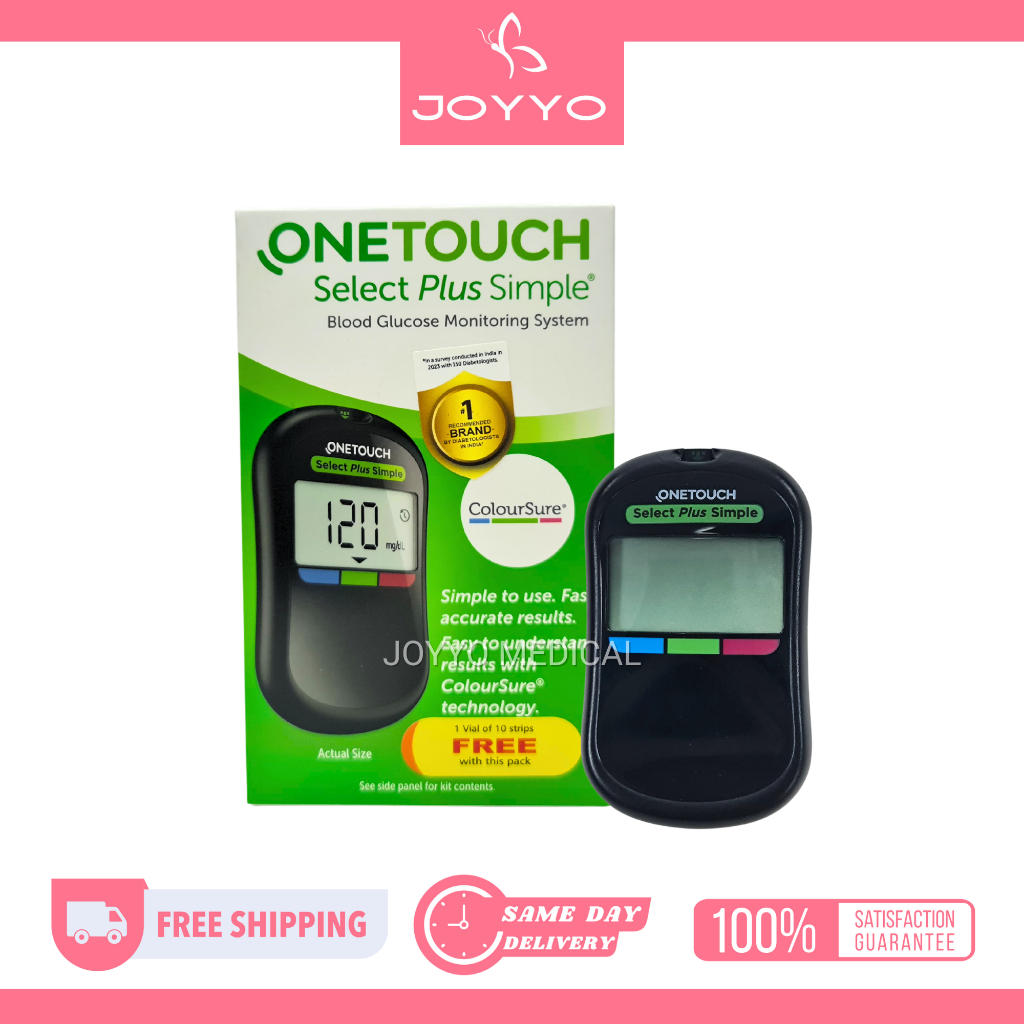 Glucose Meter, ONE TOUCH Select Plus Simple | Shopee Philippines