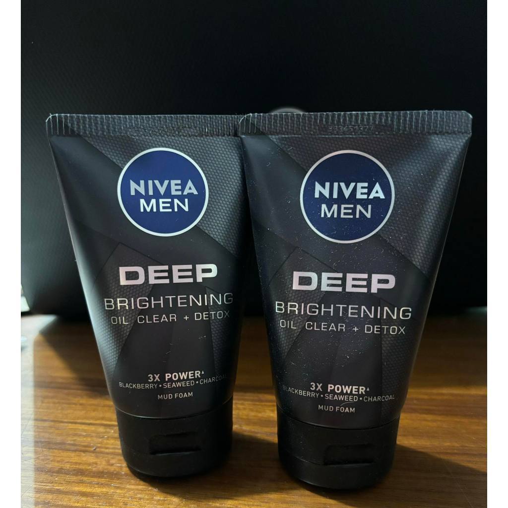 NIVEA MEN Deep Brightening Oil Clear + Detox Mud Foam 100g | Shopee ...