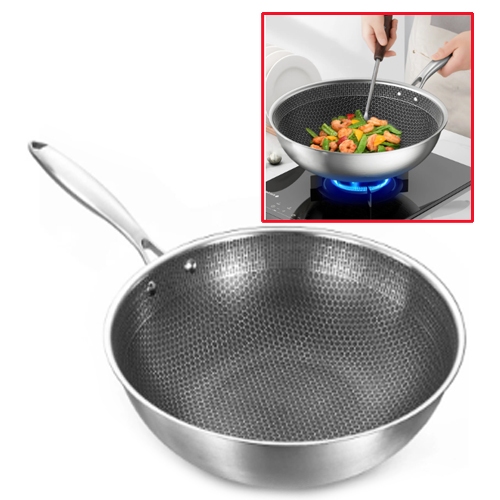 Non Stick Pan Stainless Steel Non Stick Frying Pan Induction Pan Wok Pan Frying Pan 32CM ...