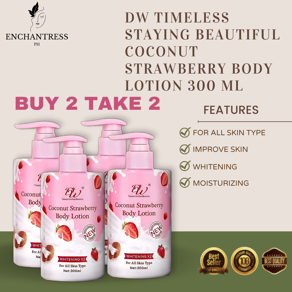 DW Coconut Strawberry Body Lotion Natural Whitening 300ml Moisturizing ...