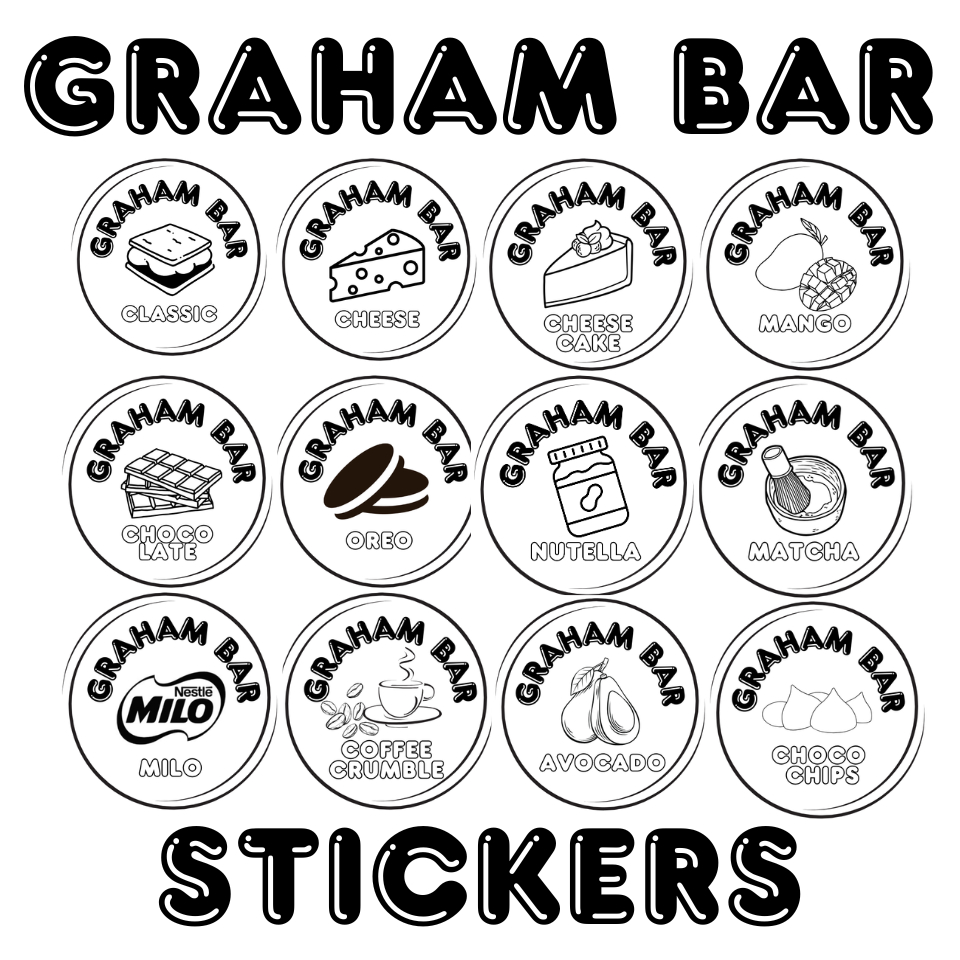 ROUND GRAHAM BAR STICKERS NEGOSYO BUSINESS LABEL STICKER PERSONALIZED ...