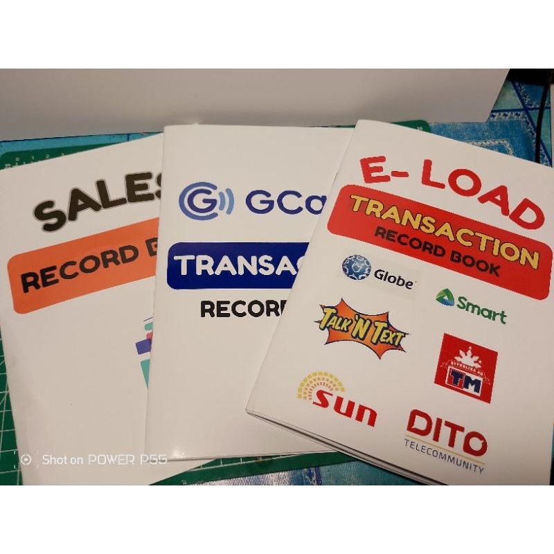 20,40,60,80,100 pages Gcash,eload,sales record transaction book ...