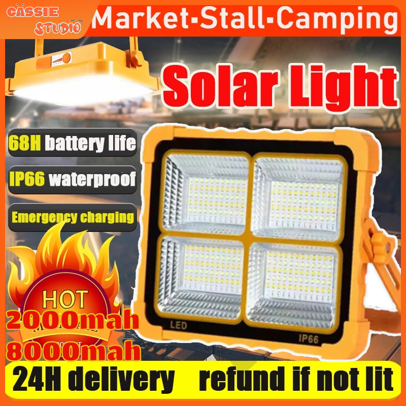 Emergency light solar 3000W Solar Flashlight Rechargeable Outdoor ...