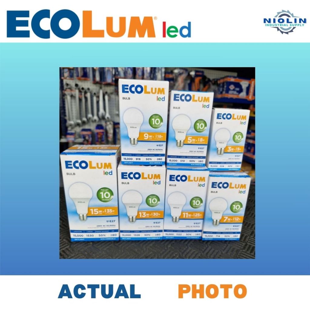 ECOLUM LEB BULB ( 3W - 19W ) | Shopee Philippines