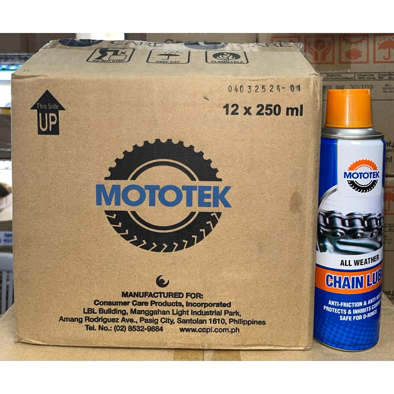 1 BOX MOTOTEK CHAIN LUBE 250ML X 12PCS | Shopee Philippines