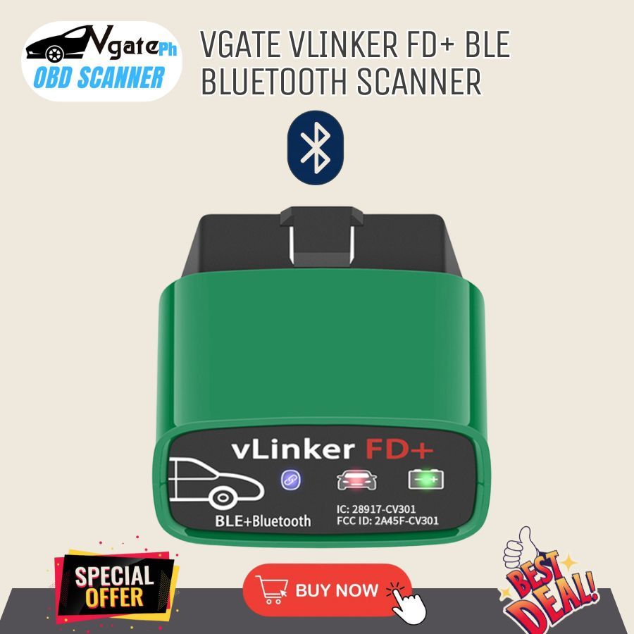 Vgate VLINKER FD+ OBD2 Bluetooth 4.0 Scan Tool, Diagnostic Code Reader ...