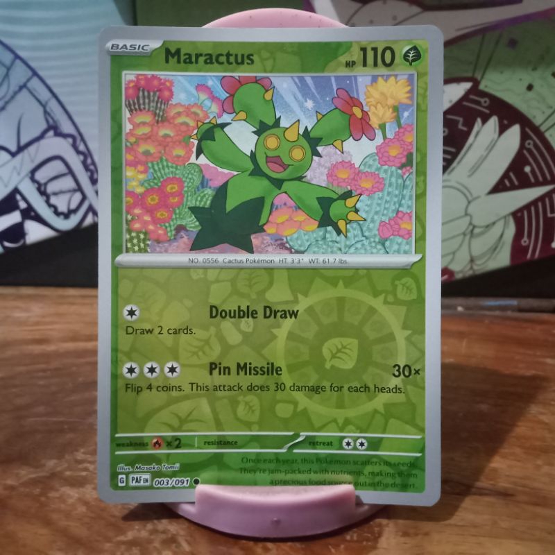 Maractus - 3/91 - Common Reverse Holo Paldean Fates Pokemon TCG ...