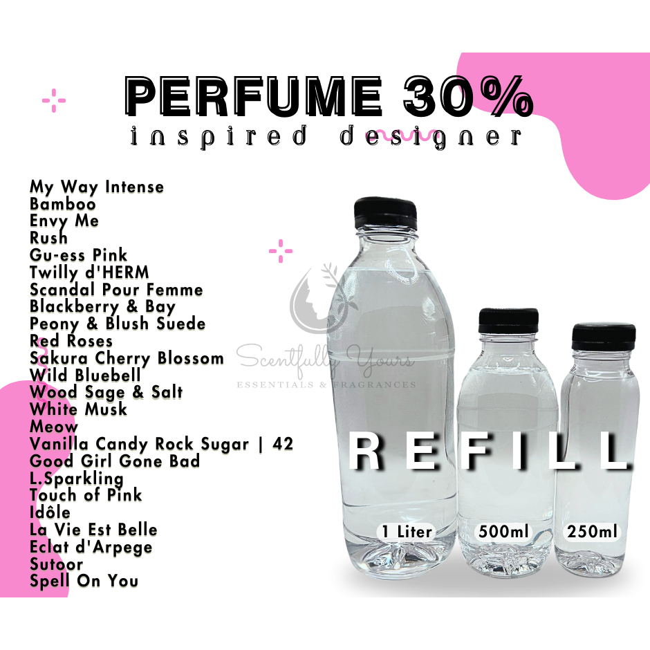 Inspired Perfume Refill 30% Women (G-L) - 250ml, 500ml & 1 Liter | Shopee Philippines