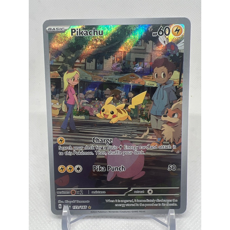 Pikachu - 173/165 - Illustration Rare Scarlet & Violet 151 - Pokemon ...