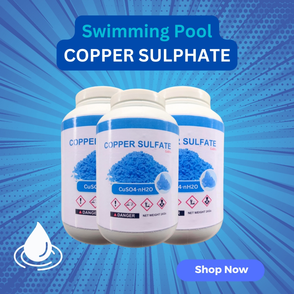 COPPER SULFATE 1KG ALGAECIDE SWIMMING POOL ALGAE FAST REMOVER | Shopee ...