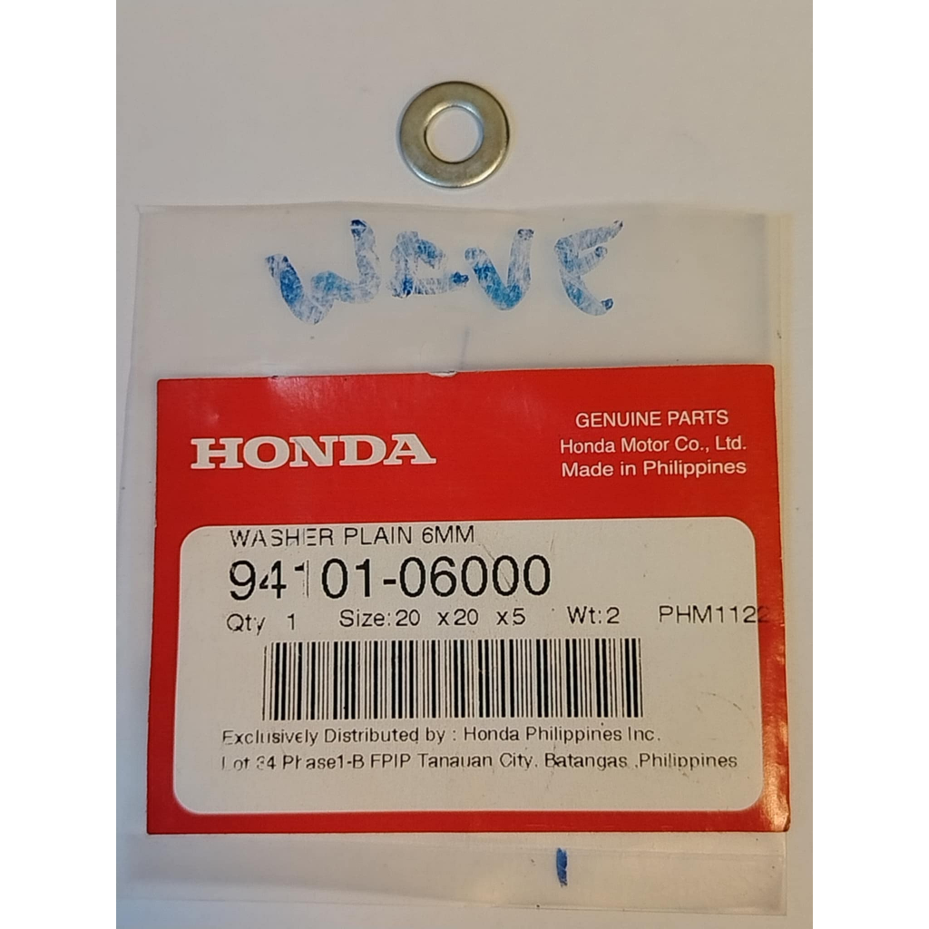 HONDA GENUINE, REAR FOOTREST WASHER PLAIN (6MM) HONDA BEAT FI/CLICK 125 ...