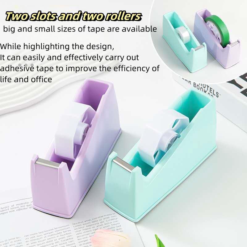 Macaron color tape seat transparent tape cutter Bench base labor-saving ...