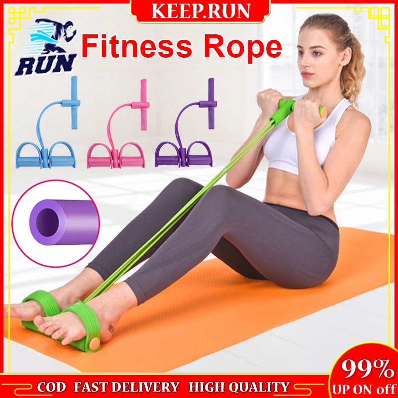 Multifunction Yoga Training Tension Rope / Sit-ups Fitness Workout Foot ...