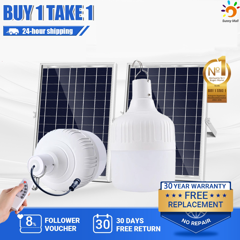 solar light bulb outdoor waterproof LED solar light buy 1 take 1 indoor ...