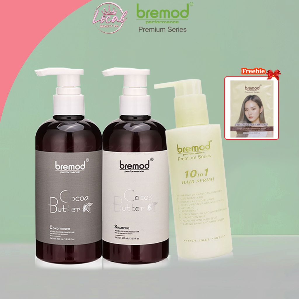 Bremod Premium Series Cocoa Butter Shampoo Conditioner Care Treatment ...