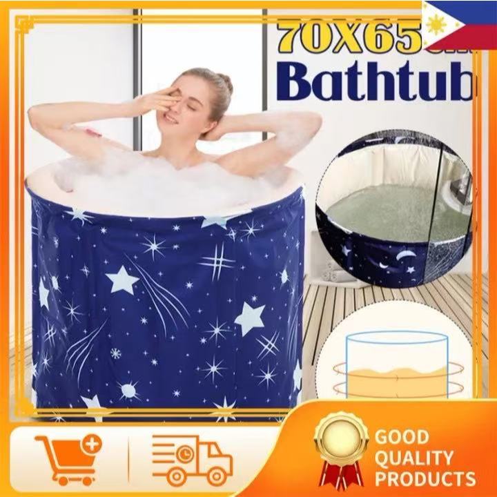 Foldable bath tub, six-layer cotton bath tub for children and adults ...