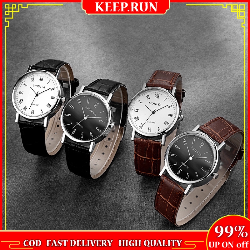 Watch for Men Fashion Business Leather Mens Watch Black Relo Quartz ...