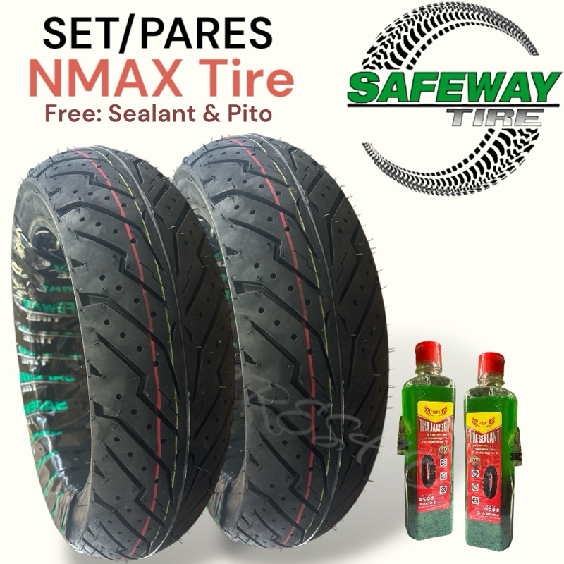 SAFEWAY TIRE (SET/PARES) for NMAX v1&v2 with FREE Sealant & Pito, size ...