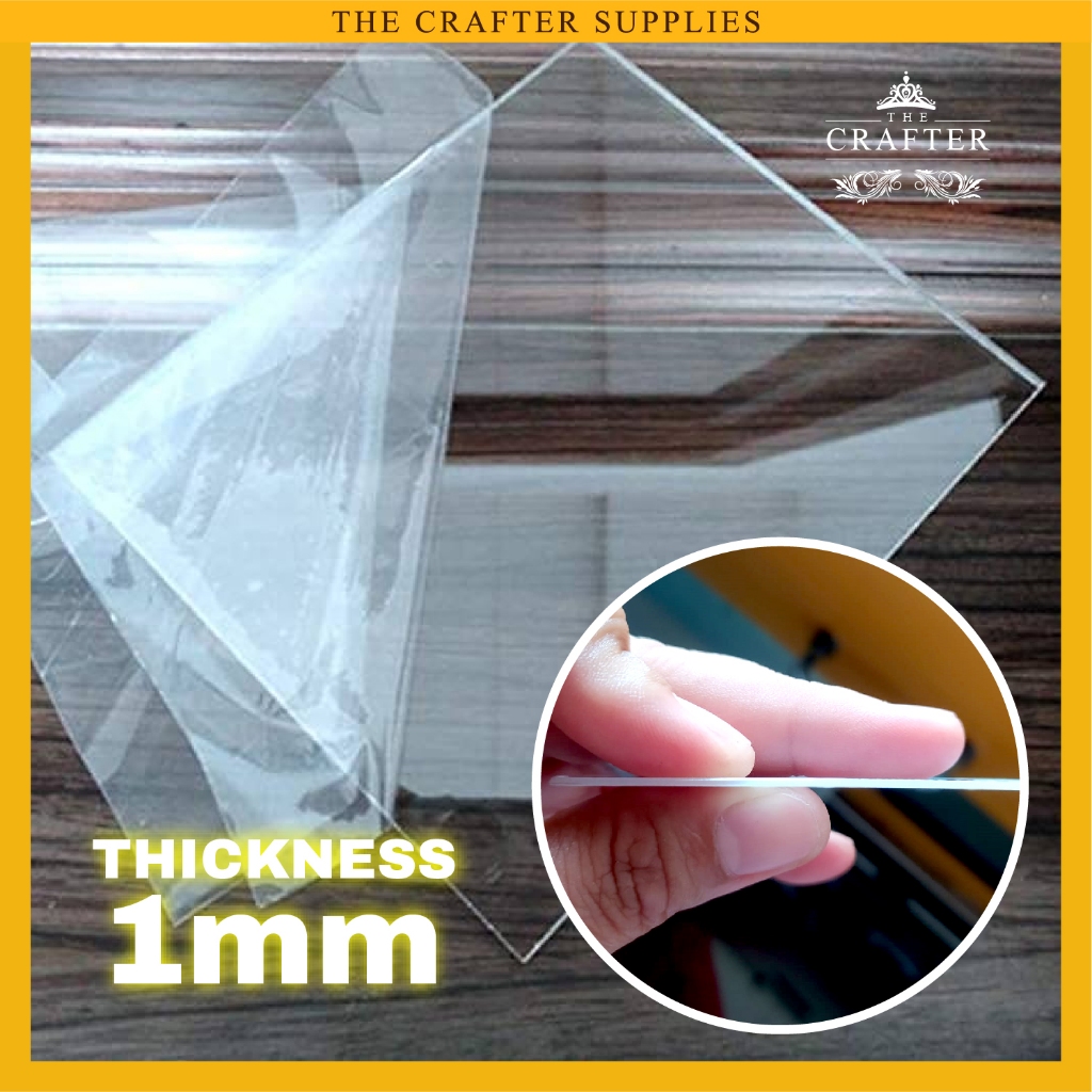 1mm Clear Transparent Acrylic Sheet Part 3 Pre Cut Size Plastic Glass ...