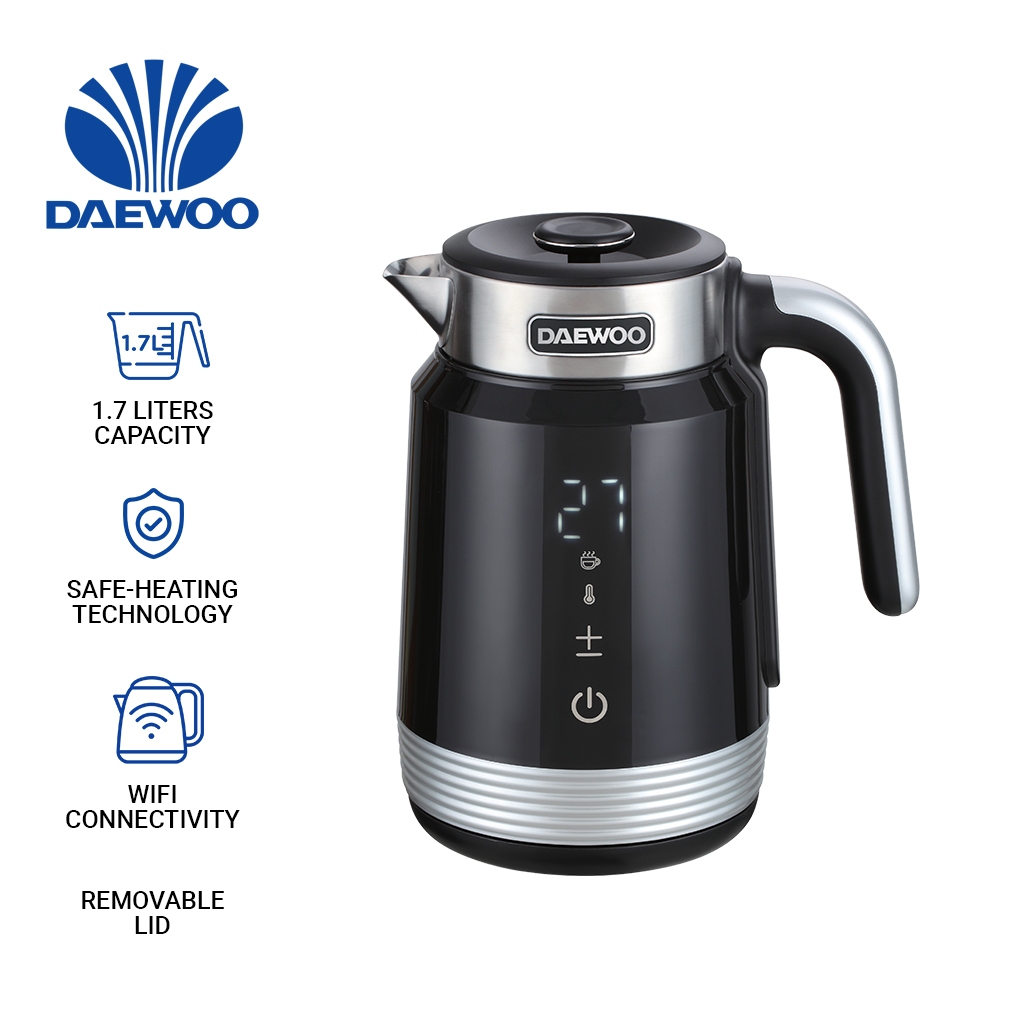 Daewoo Electronic Appliances 1.7L Electric Kettle Wifi Connectivity ...