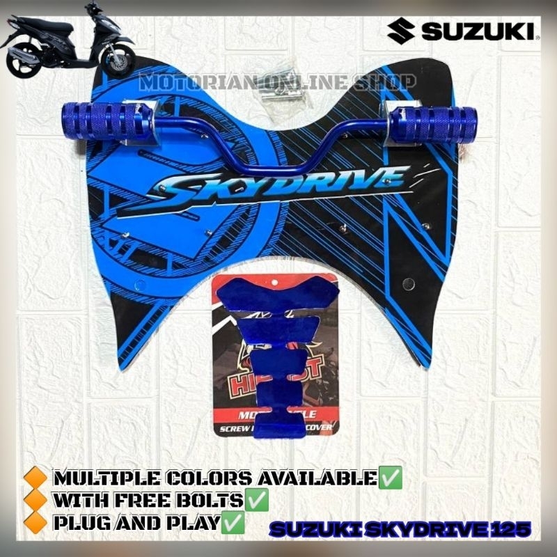 SUZUKI SKYDRIVE 125 FIBER MATTING SLIDER TANK STICKER WITH FREE BOLTS ...
