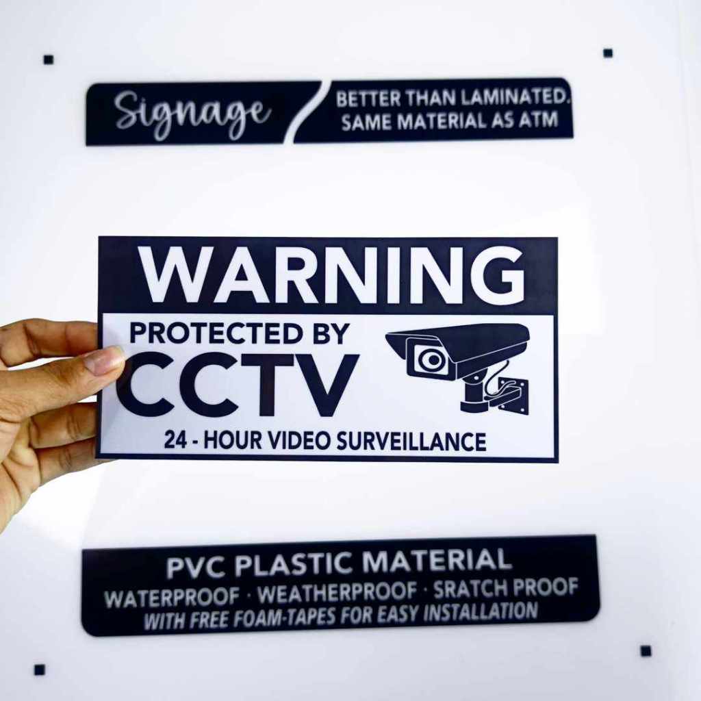 SIGNAGE - WARNING PROTECTED BY CCTV 24-HOUR VIDEO SURVEILLANCE - PVC ...