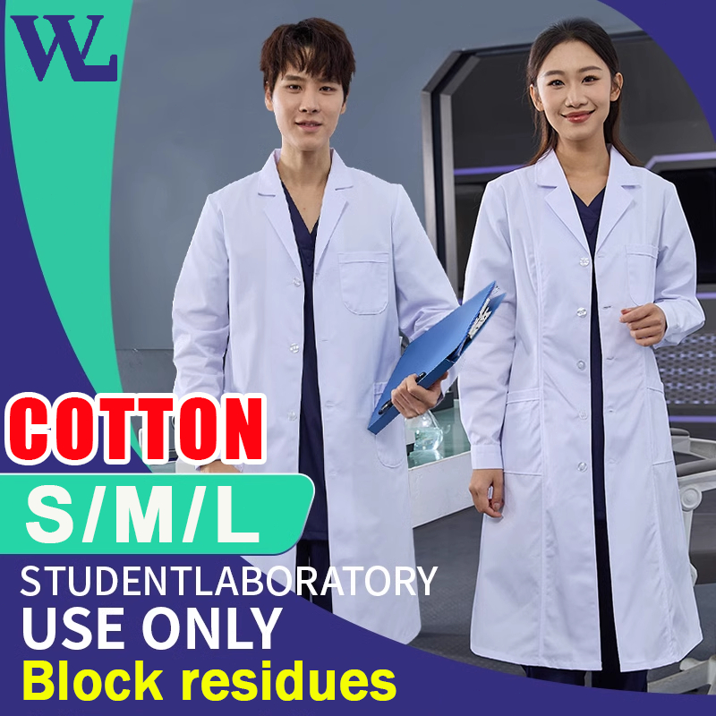 【High Quality】Lab Coat Button Long Sleeve Doctor Costume For Students ...