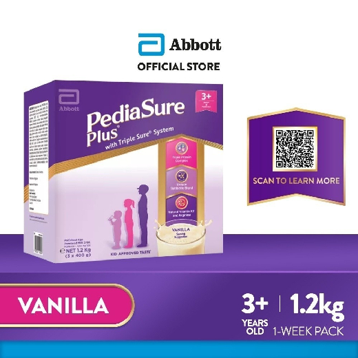 Pediasure Plus 3+ Vanilla 1.2kg for Kids Above 3 Years Old Powdered ...