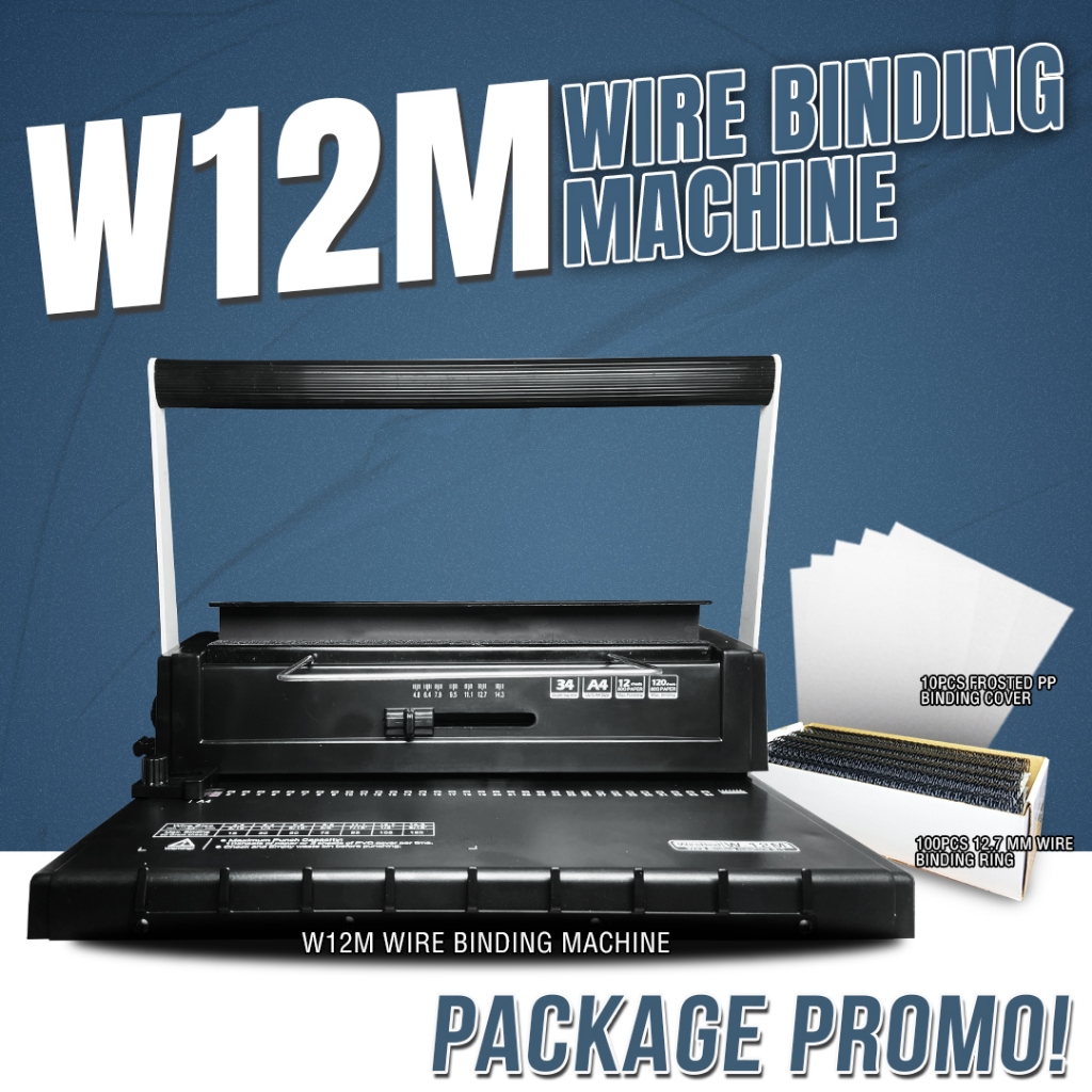 Promo Package A4 Size Wire Binding Machine Q-W12M Binder 3:1 Pitch ...
