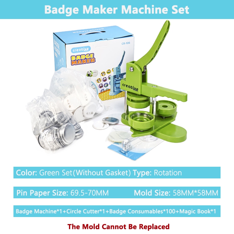 Creative Pin Maker Machine 58mm Set Diy Button Pin Machine Handmade ...