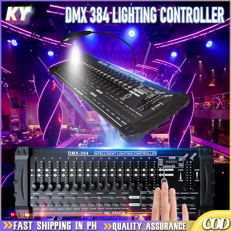 Disco 384 Channels Stage DJ Light Console DMX512 Stage Lighting Controller Moving Heads Light ...