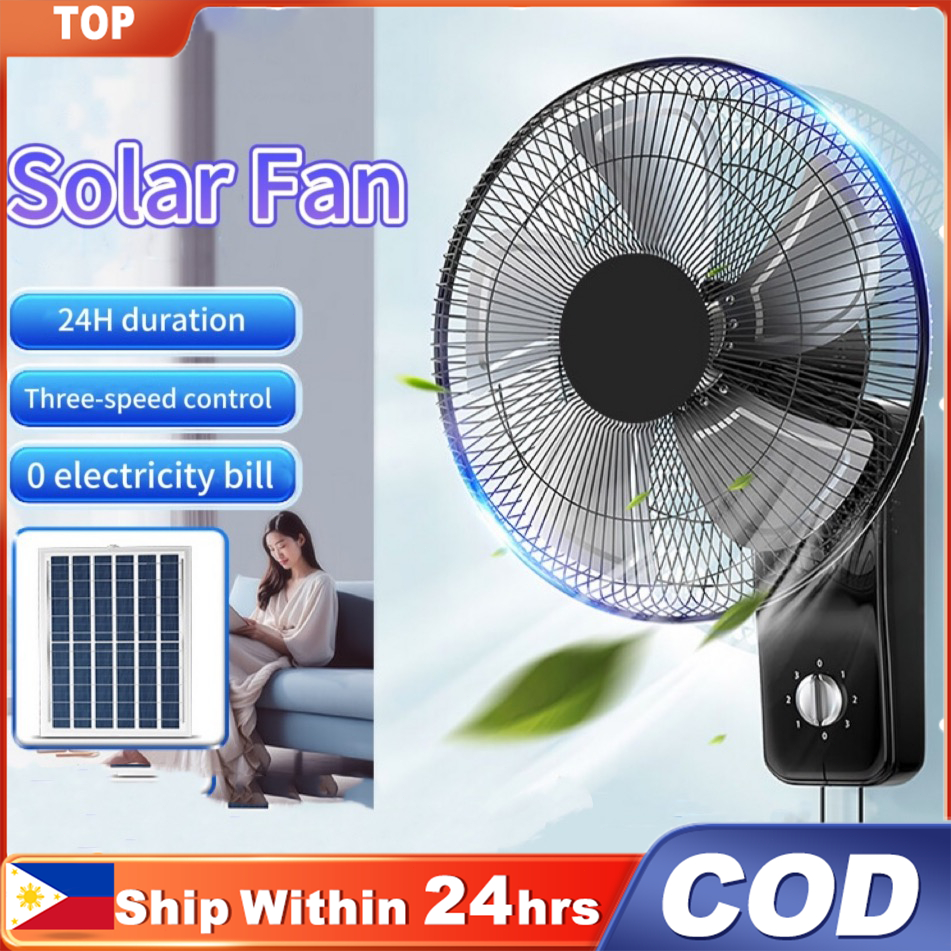 Solar Fan 12/14/16 Inch Energy Saving Strong Wind Electric Fan - Desk ...