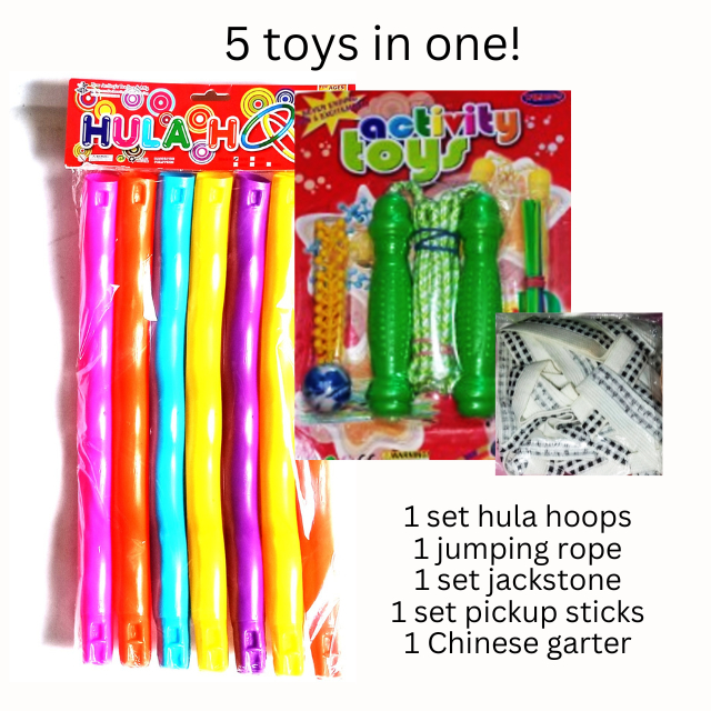FS 774 Hula Hoop + Jumping Rope + Jackstone + Pickup Sticks + Chinese ...