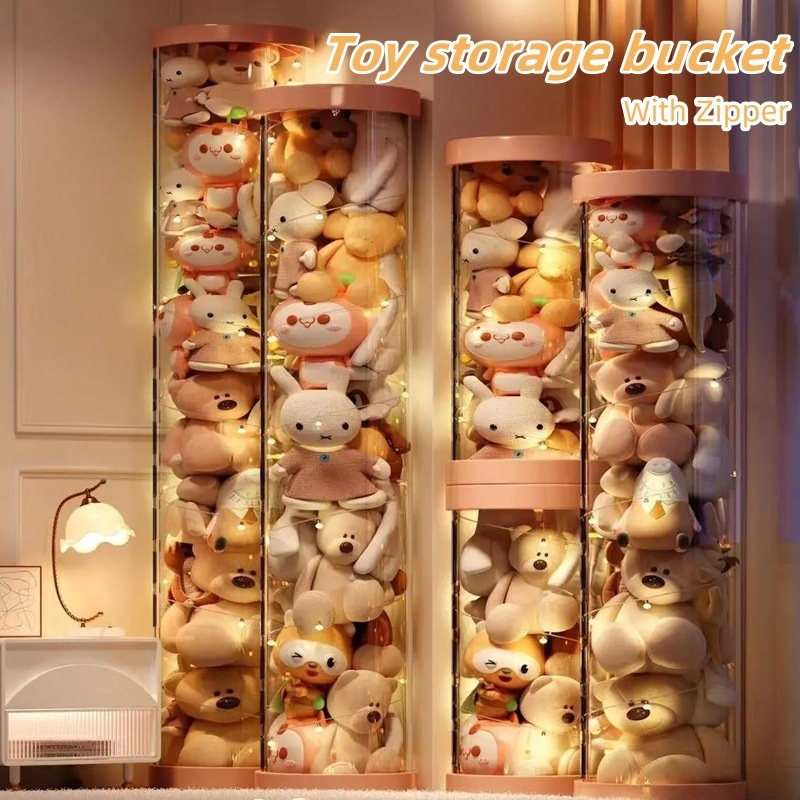 Toy Storage Bucket PVC Toy Box Container Storage Building Block Animal ...