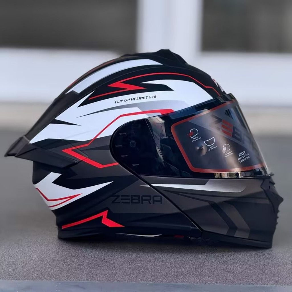 ZEBRA 113 Ritzy Modular Dual Visor Helmet Full Face for Motorcycle Men ...