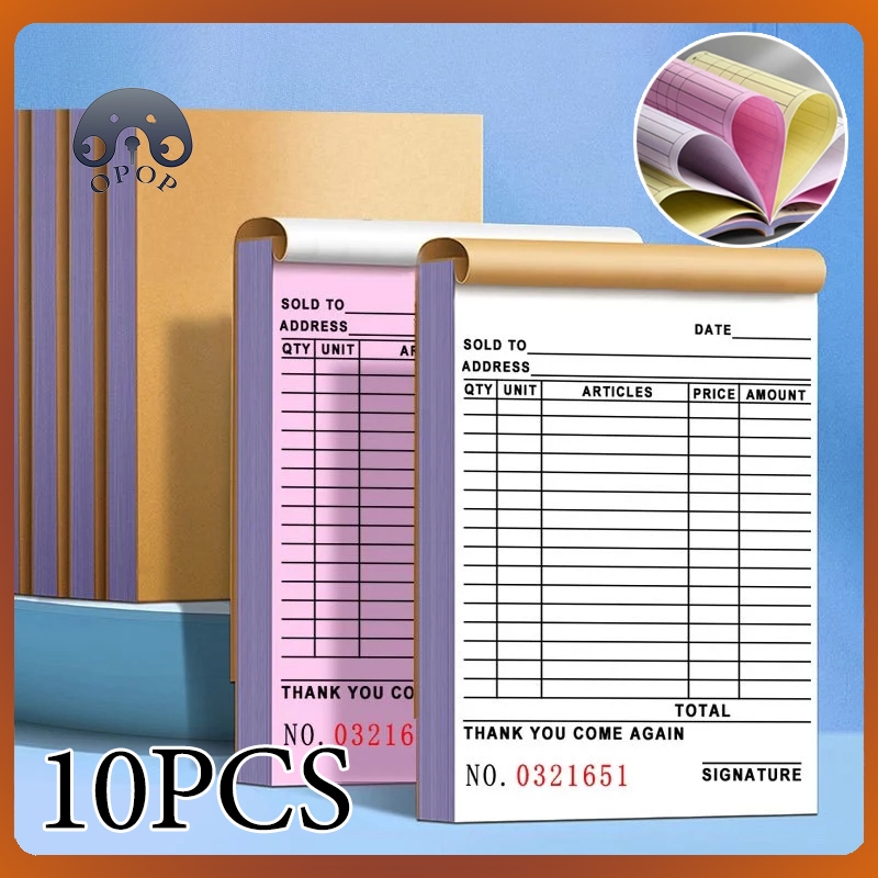 10PCS Carbonized Receipt Wholesale Delivery Receipt Duplicate Paper ...