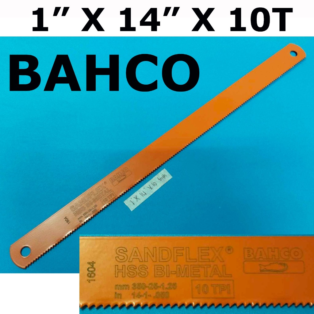 ORIGINAL BAHCO POWER HACKSAW BLADE 1" X 14" X 10T HACK SAW ...