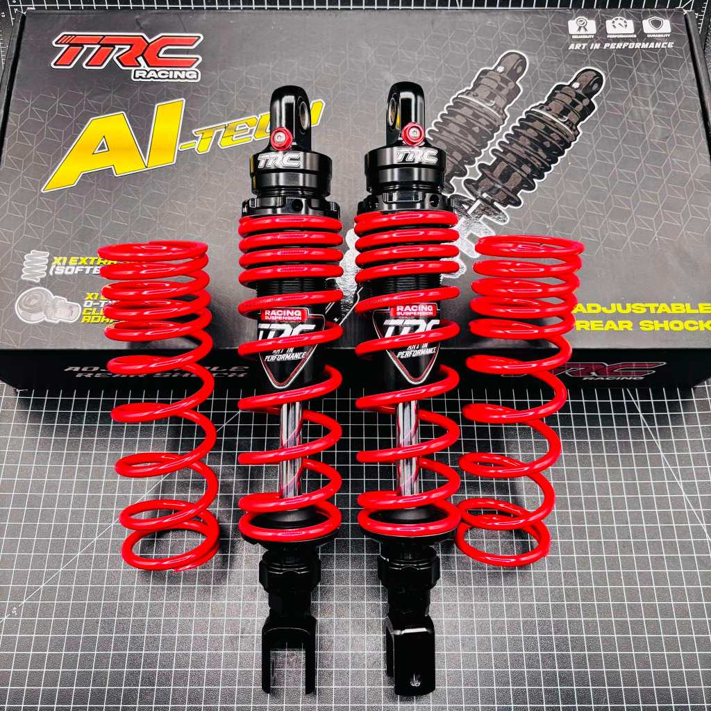 TRC RACING 1119-330 REAR SHOCK SUSPENSION BLACK/RED 330MM for NMAX V1 ...